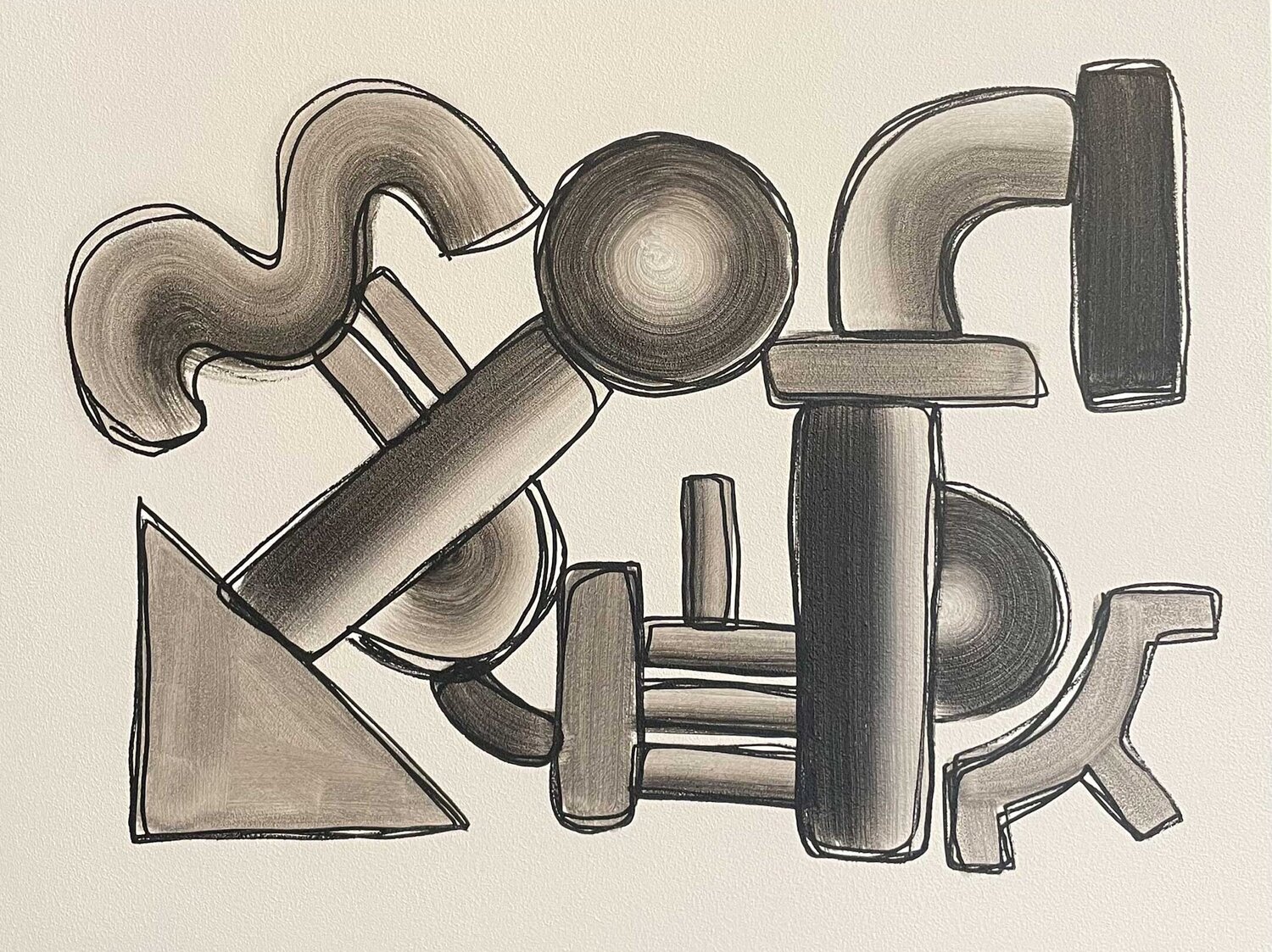 Balance and Structure by Shinjiro Tanaka (2023) : Painting Acrylic, Ink ...