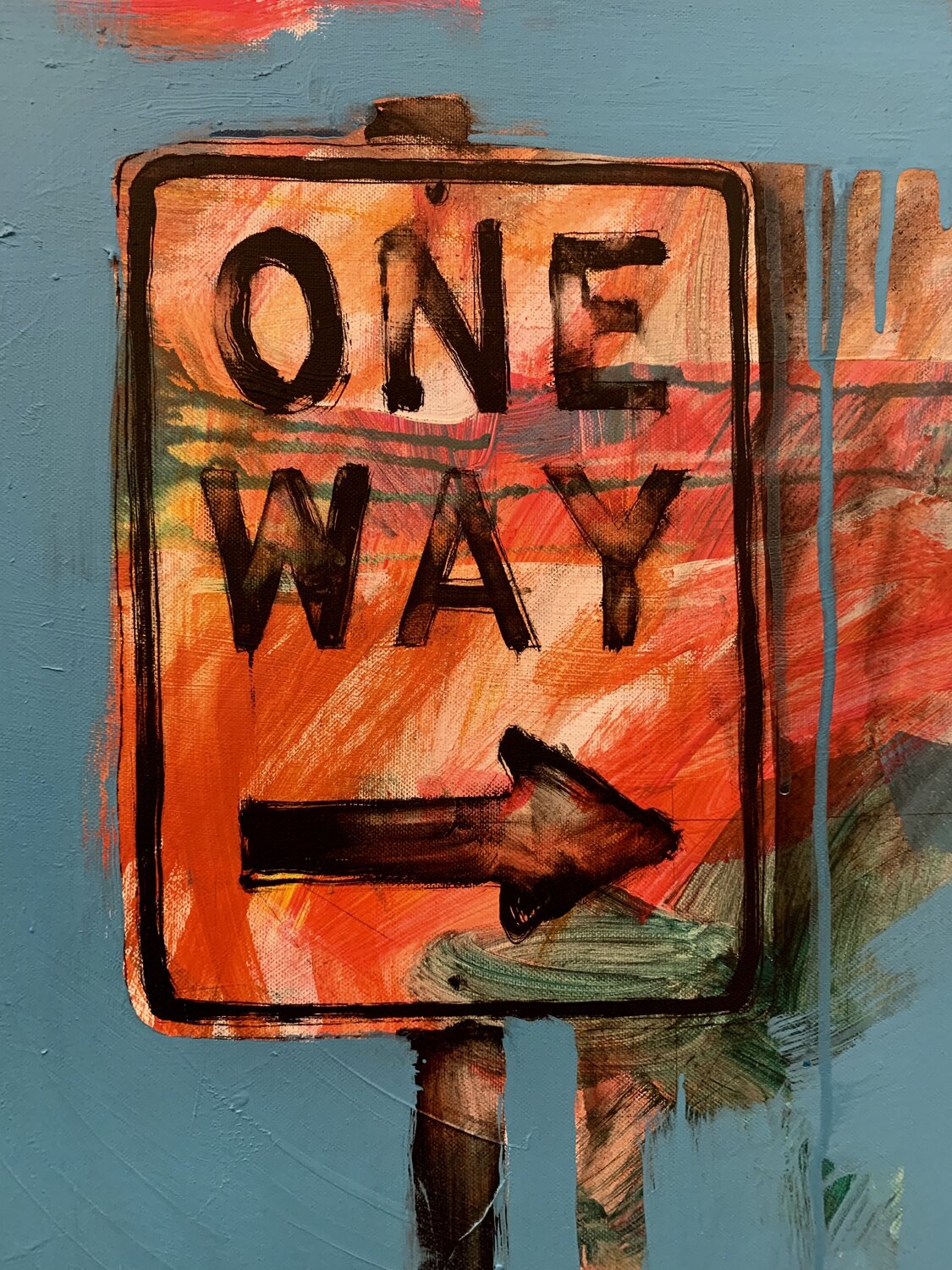 Bright vertical painting - "ONE WAY" - Street art - City - Street ...
