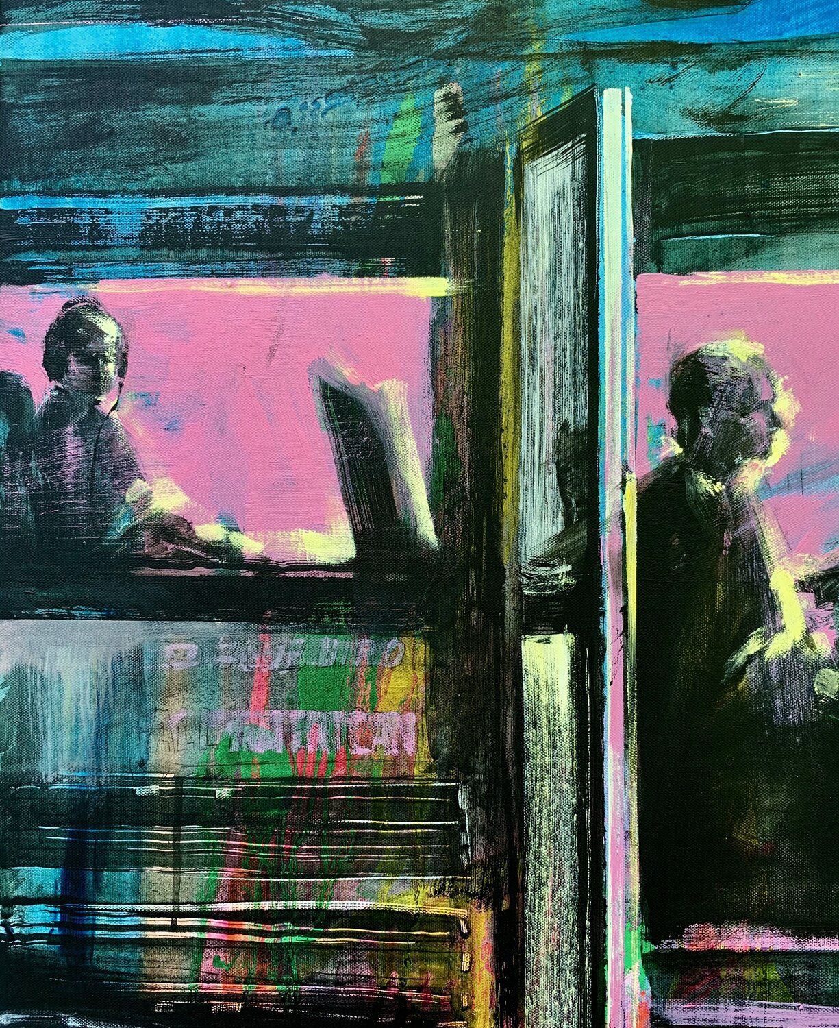 Big bright painting - "School bus" - Bus - Urban - Road - Street art ...