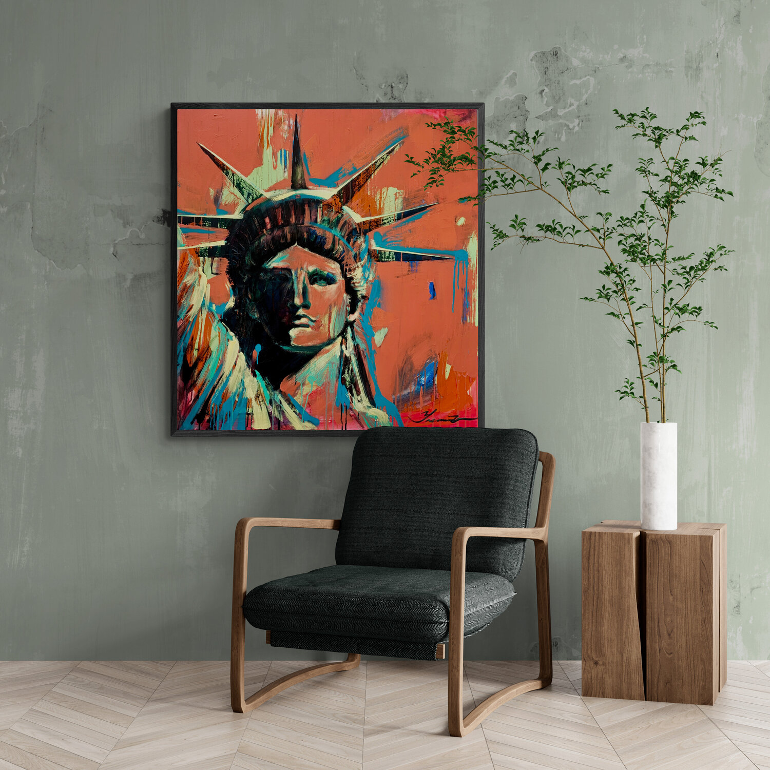 Big bright painting - "Statue of Liberty" - USA - Pop Art - Urban Art - Street Art - New York ...