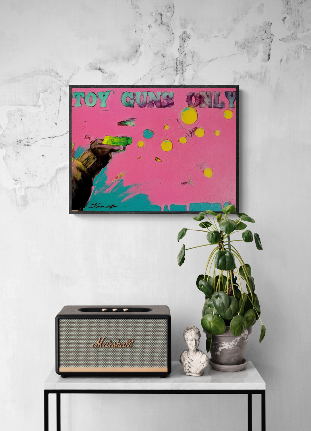 Toy guns only 4 by Yaroslav Yasenev (2025) : Painting Acrylic, Spray ...