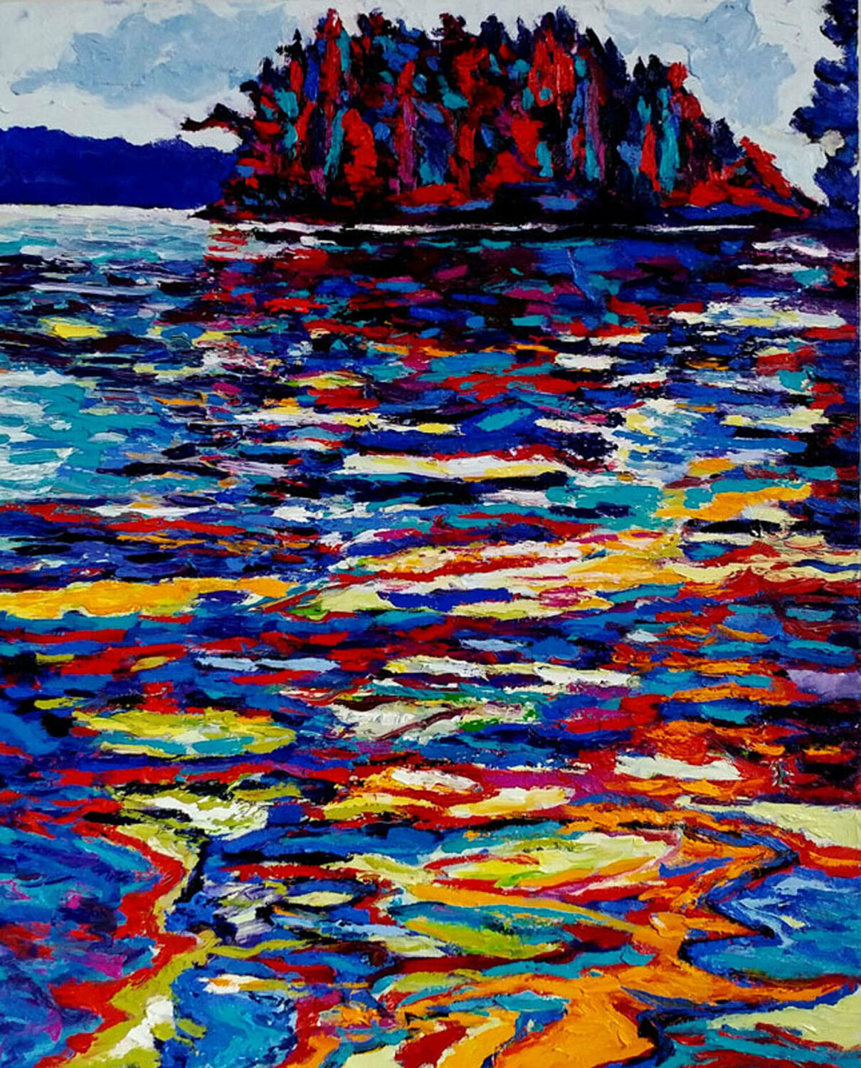 Haystack Island by Susan Ross (2019) : Painting Oil on Canvas - SINGULART