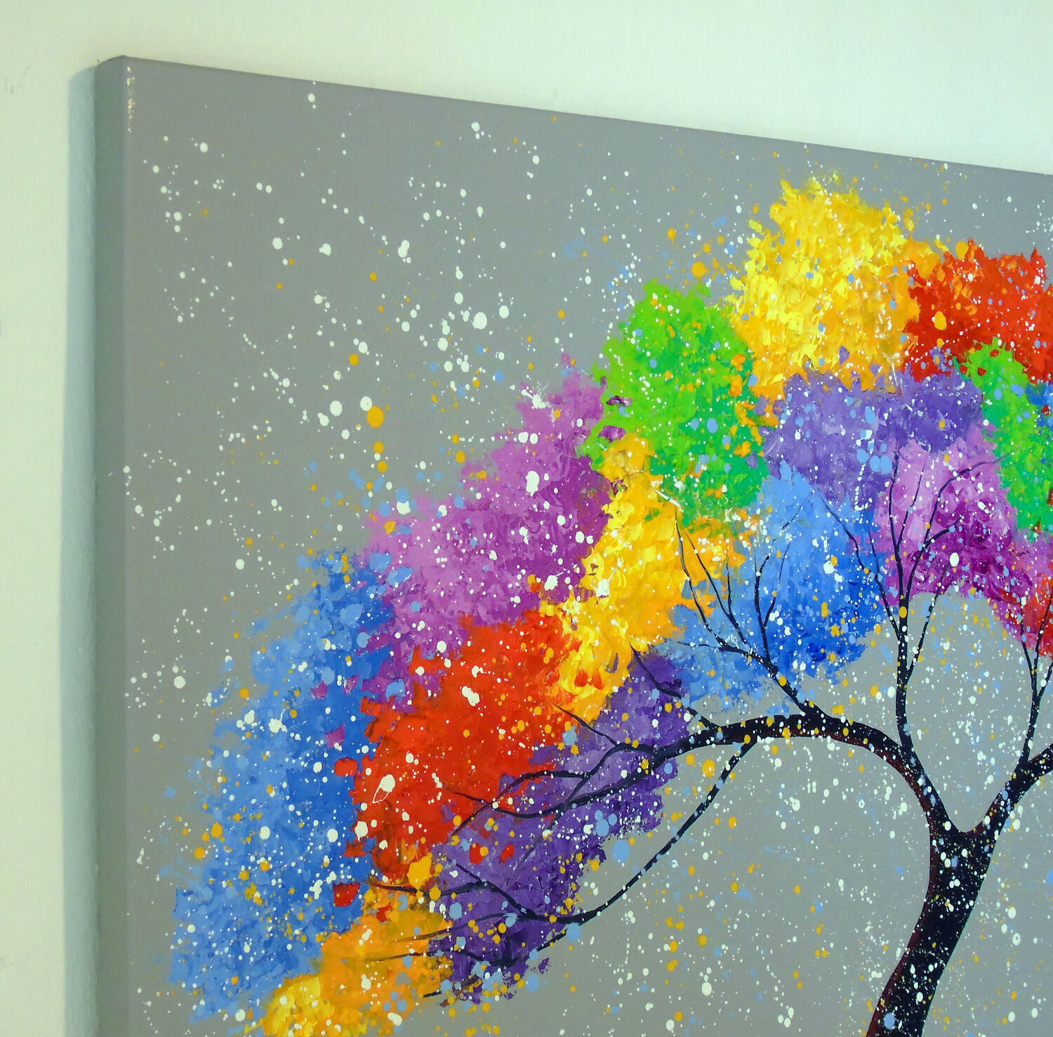 The colored tree of luck by Olha Darchuk (2022) : Painting Oil on ...