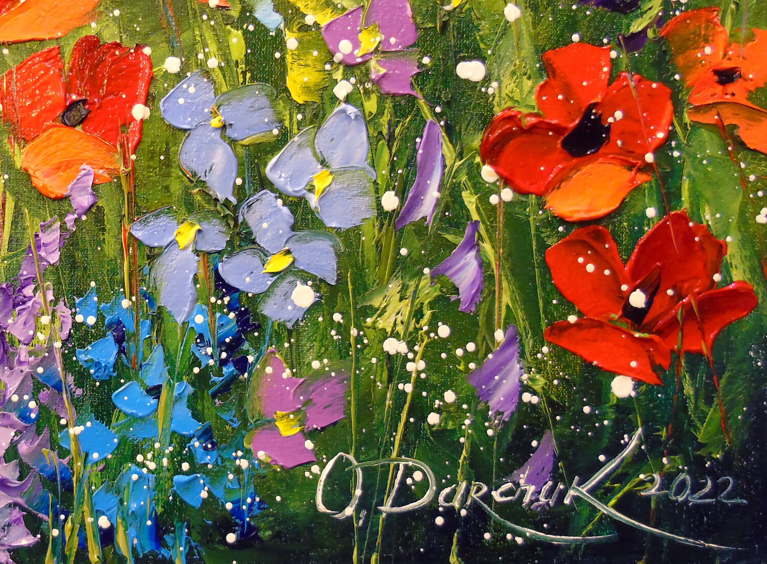 Field flowers by Olha Darchuk (2022) : Painting Oil on Canvas - Singulart