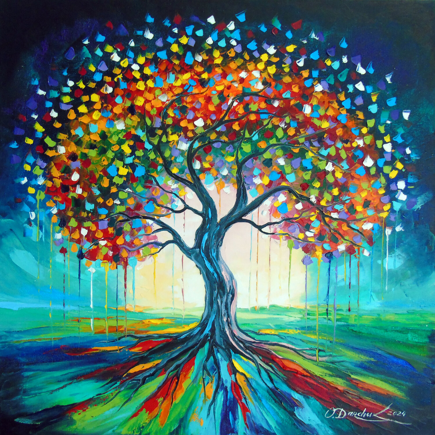 The tree of life with its own history by Olha Darchuk (2024) : Painting ...