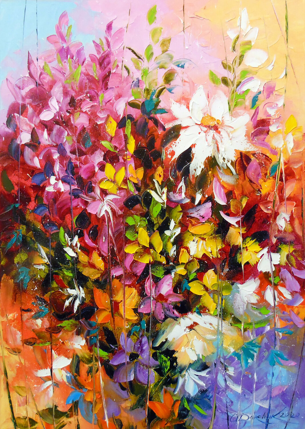 Dance of flowers by Olha Darchuk (2020) : Painting Oil on Canvas ...