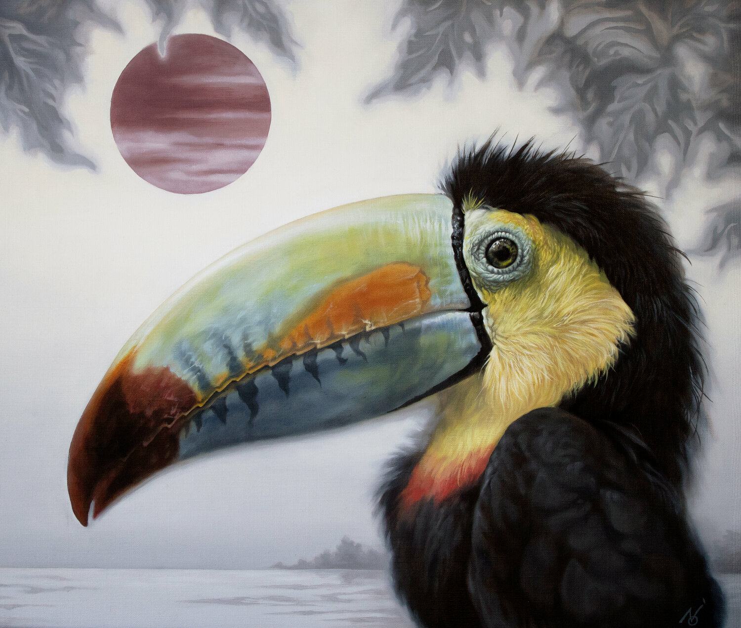 The Color Palette / Toucan by Yuko Montgomery (2021) : Painting Oil on ...