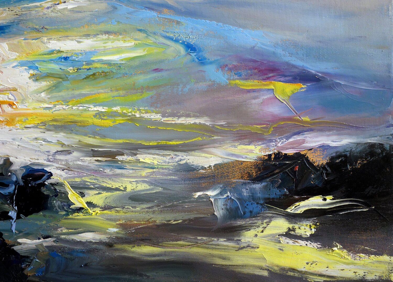 Bulles d'écumes by Thierry Landon (2025) : Painting Oil on Canvas ...