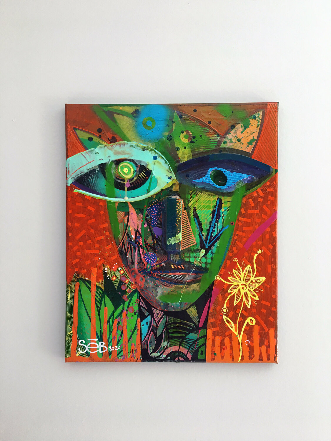 Amazonia by Seb (2021) : Painting Acrylic, Collage on Canvas - Singulart