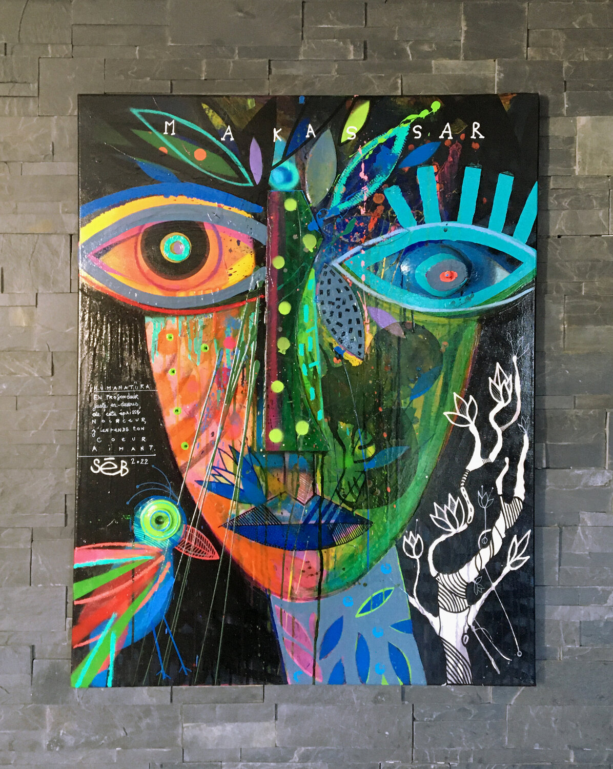 Makassar 2 by Seb (2022) : Painting Acrylic, Oil Pastel on Canvas ...