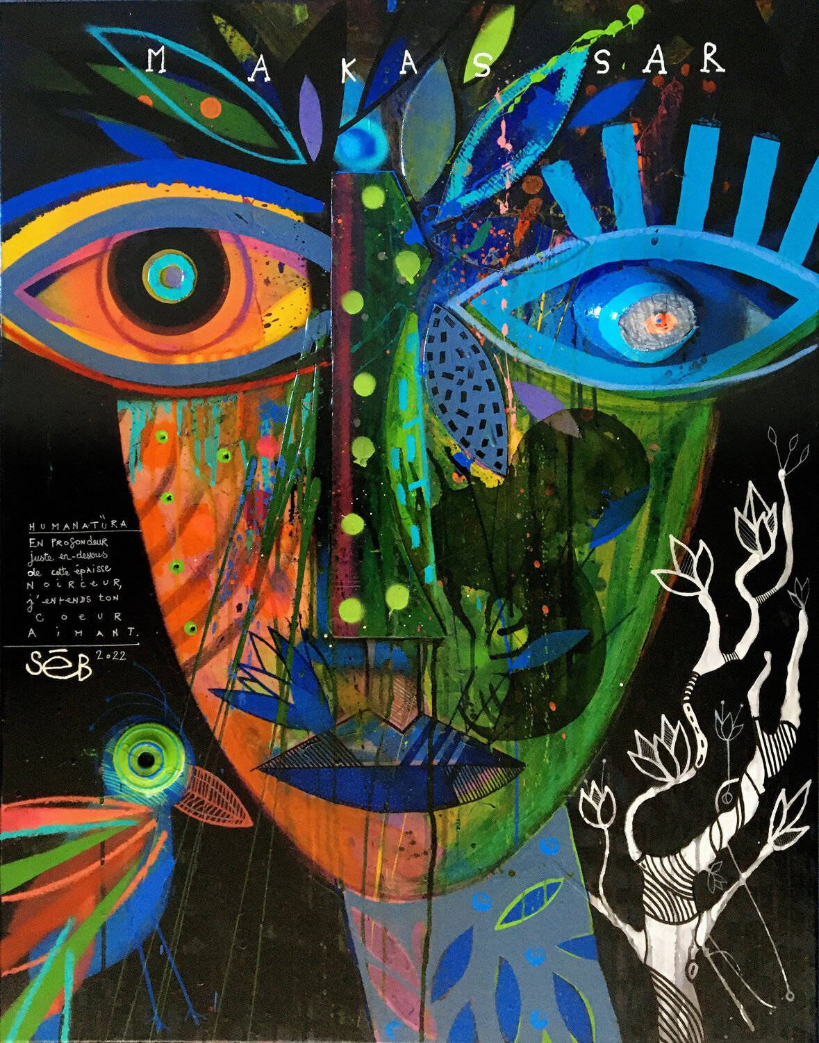 Makassar 2 by Seb (2022) : Painting Acrylic, Oil Pastel on Canvas ...