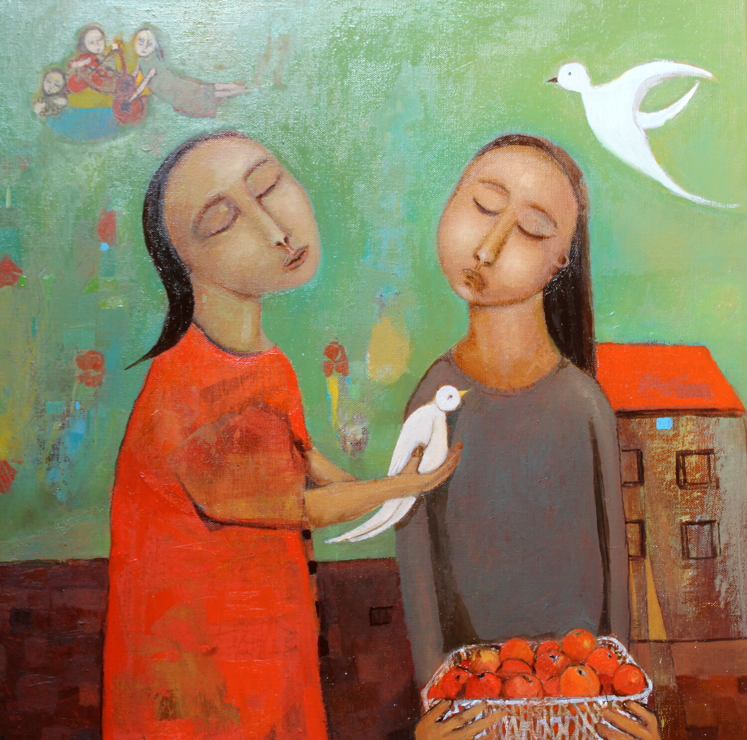 le panier de pommes by Patrick Patrascu (2019) : Painting Oil on Canvas - Singulart