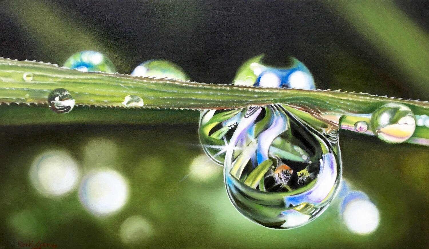 Raindrop by René Cheng (2019) : Painting Oil on Fabric - Singulart