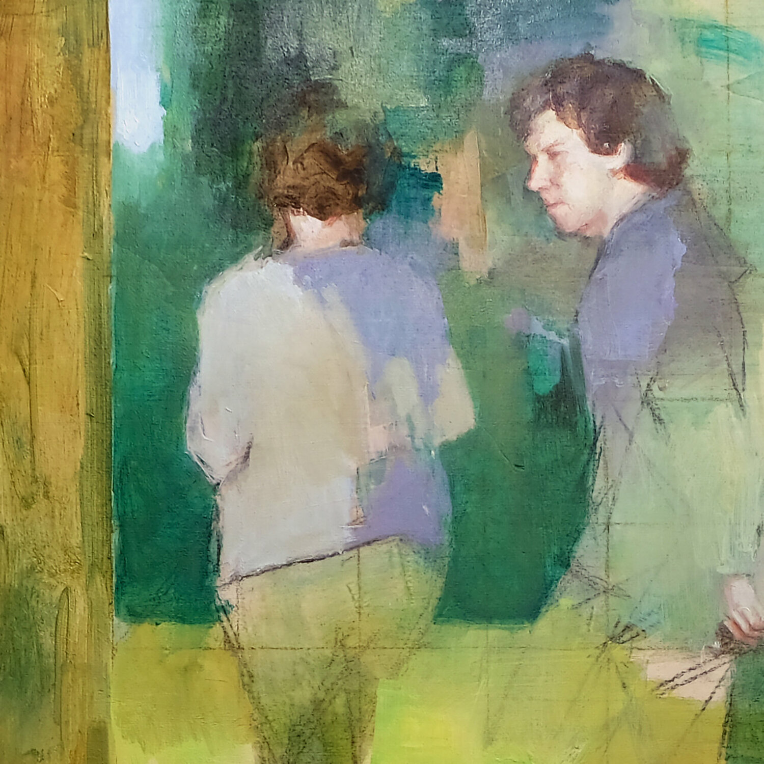 Los protagonistas by Pilar López Báez (2022) : Painting Oil, Charcoal ...