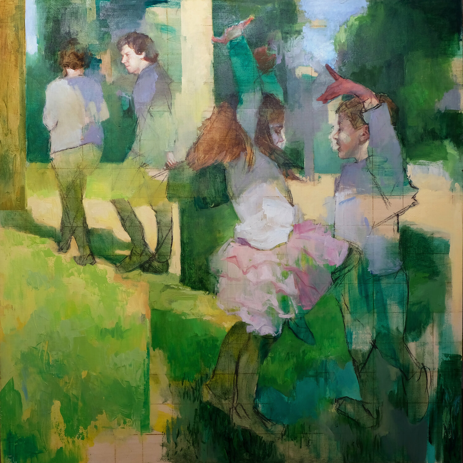 Los protagonistas by Pilar López Báez (2022) : Painting Oil, Charcoal ...