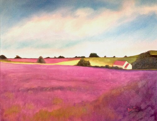 Lavender Fields Forever by Carmelo Sortino (2021) : Painting Oil on ...