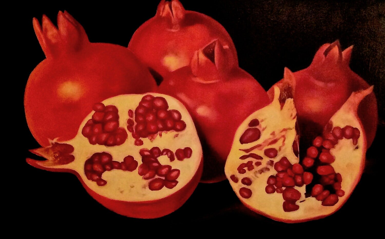 Royal Pomegranates by Carmelo Sortino (2016) : Painting Oil on Linen ...