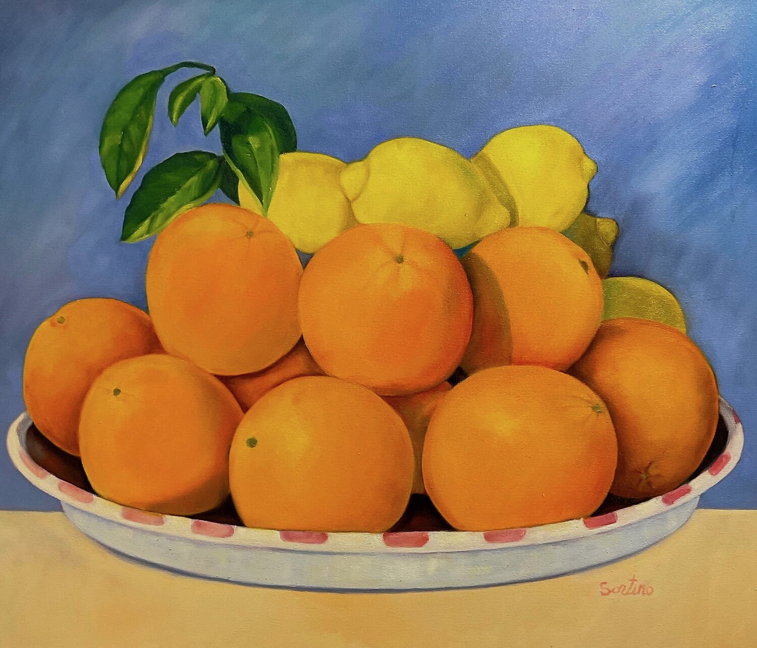 Sunny Citrus by Carmelo Sortino (2022) : Painting Oil on Canvas - Singulart