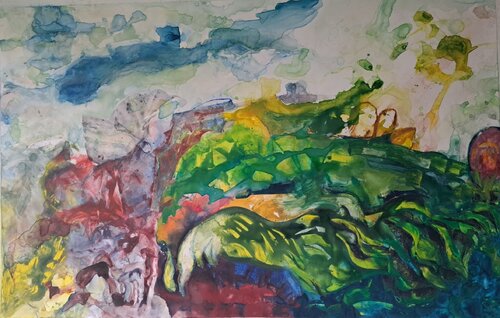 Flashes of memory by Leszek Nowak (2023) : Painting Acrylic, Tempera on ...