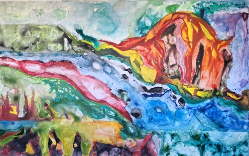 Wonderful world by Leszek Nowak (2024) : Painting Acrylic, Tempera on ...
