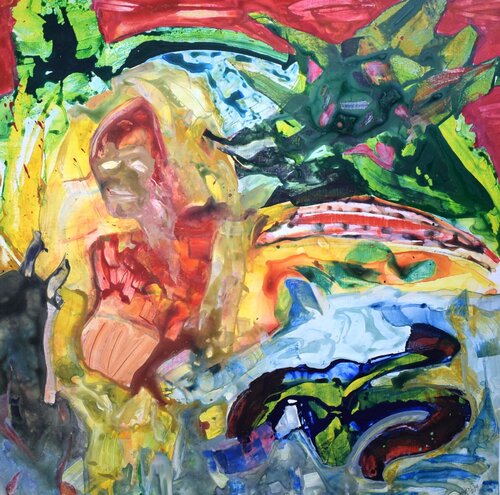 Tragedy I de Leszek Nowak (2025): Pintura Acrílico, Tempera en Lienzo ...