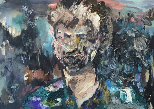 Il volto by Antonio Lucarelli (2019) : Painting Oil on Canvas - SINGULART