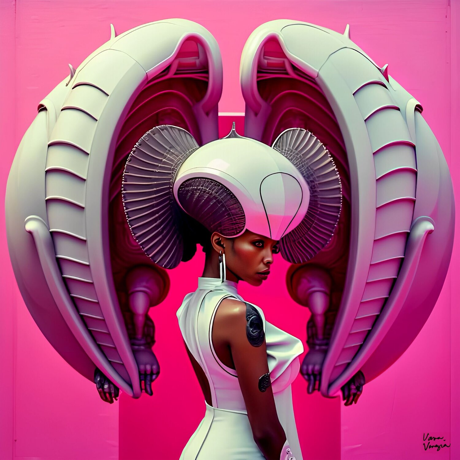 Futuristic Black Angel. One aluminium and Plexiglas by Vava Venezia ...
