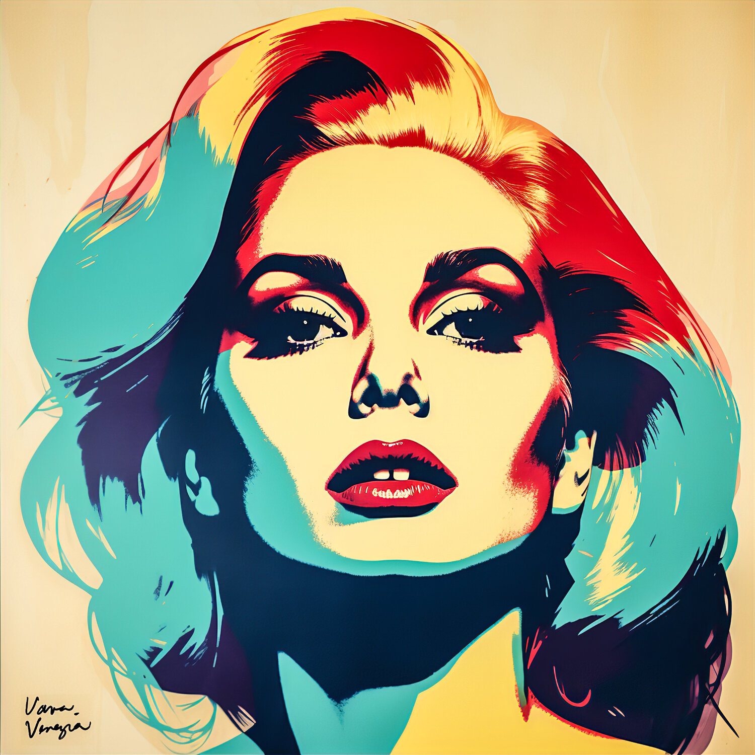 Pop Art Lady Gaga Drawing