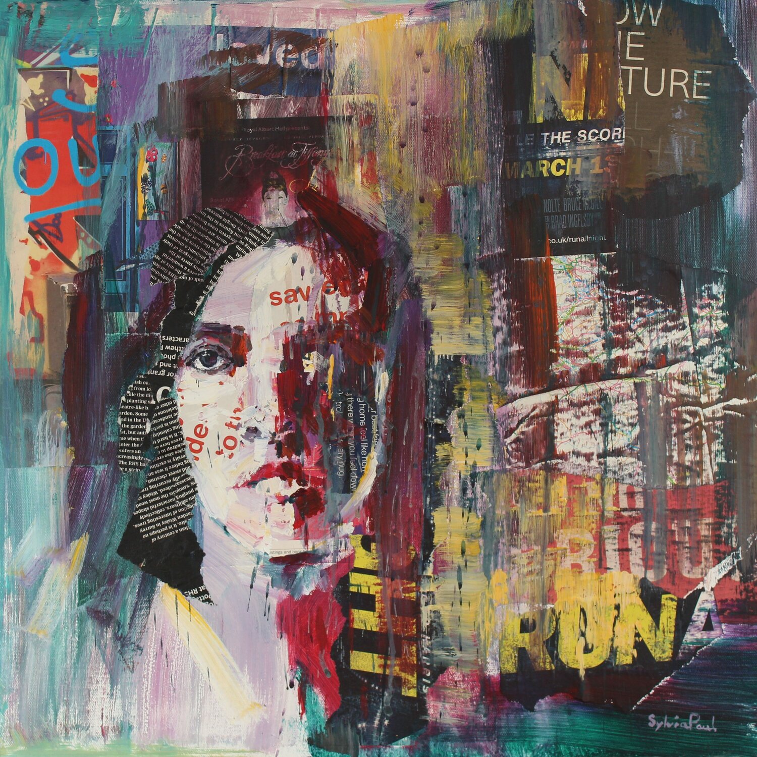 Runaway by Sylvia Paul (2023) : Painting Acrylic, Collage on Canvas - Singulart