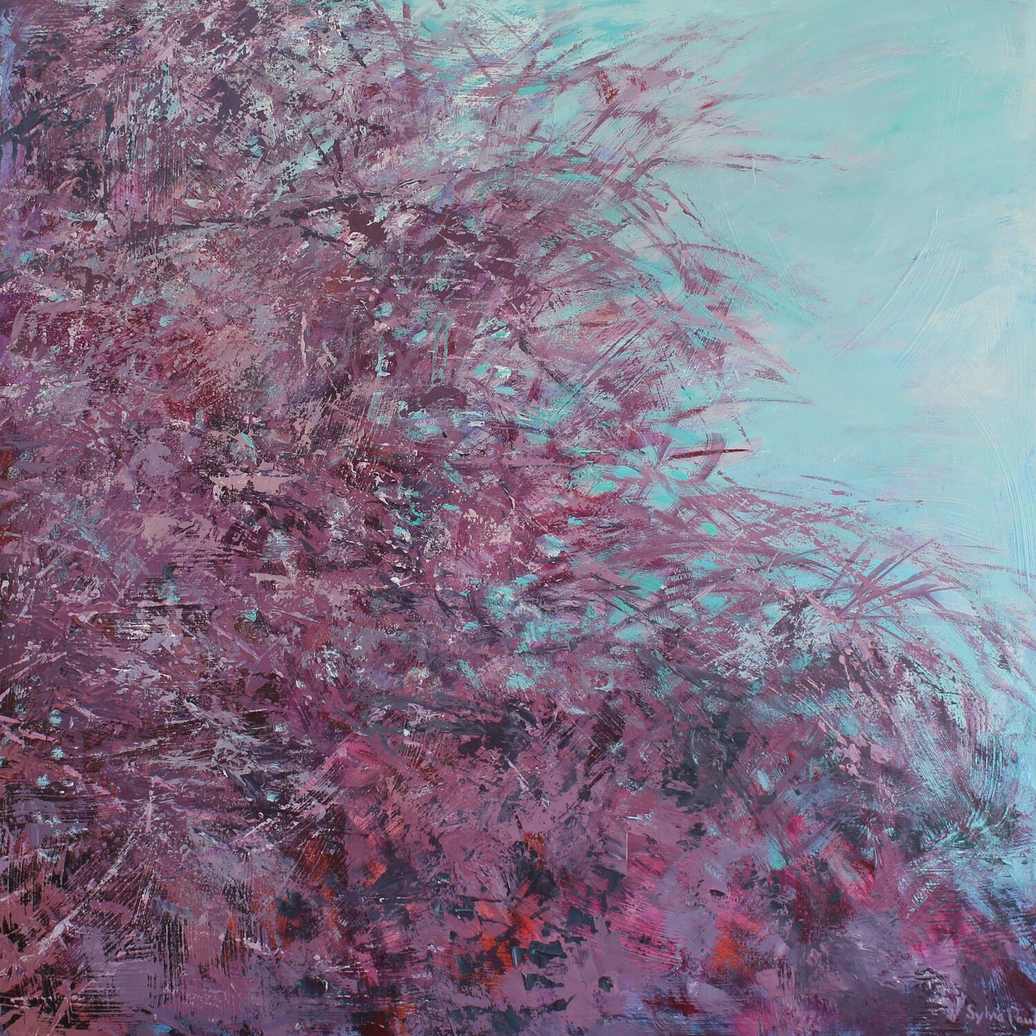 Blooming Spring Tree by Sylvia Paul (2025) : Painting Acrylic on Canvas ...