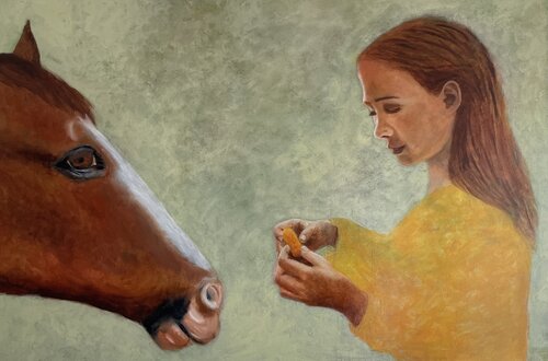 Ohana mit Hilda by Eva Hoffmann (2024) : Painting Oil on Canvas - SINGULART