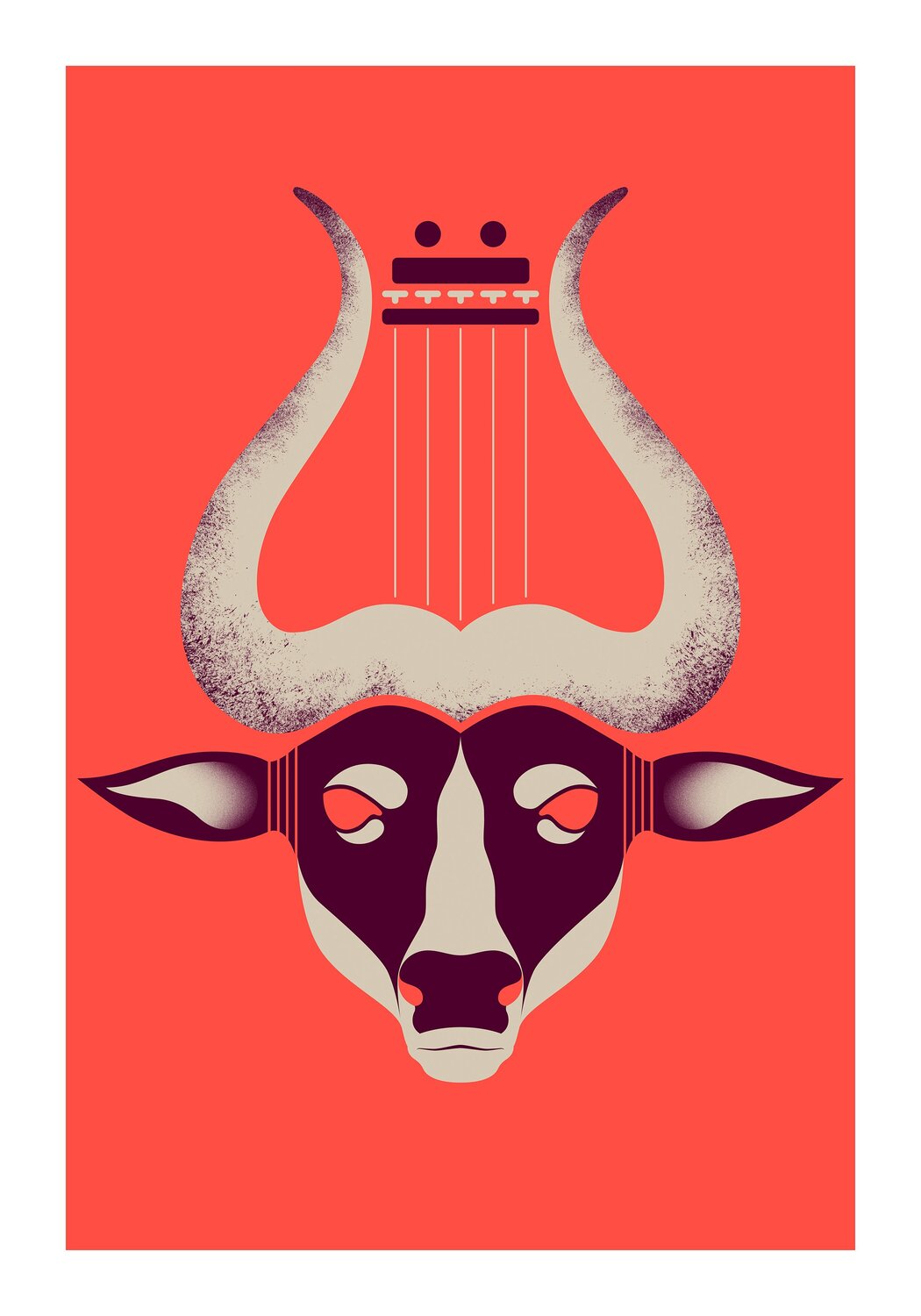 The Great Lyre With Bulls Head