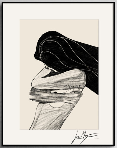 Sketch Angelus XXV by Juca Maximo (2023) : Drawing Pencil, Charcoal on ...