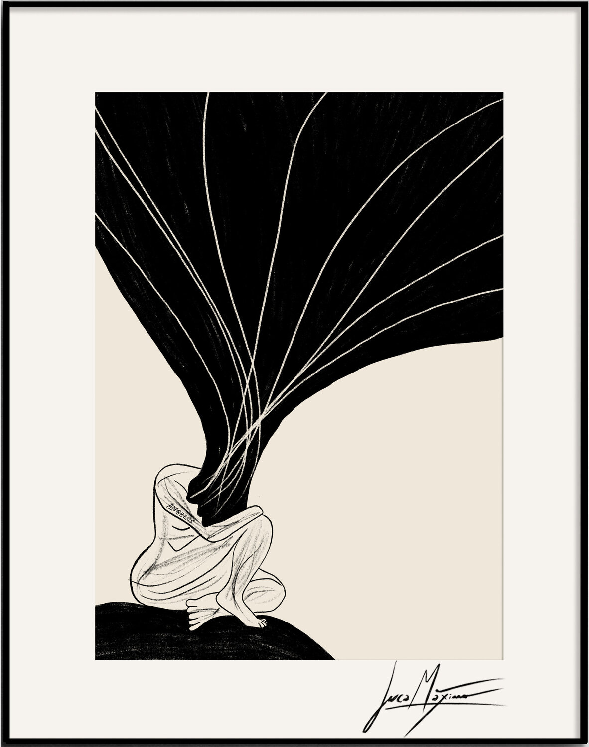 Sketch Angelus VII by Juca Maximo (2022) : Drawing Pencil, Charcoal on ...