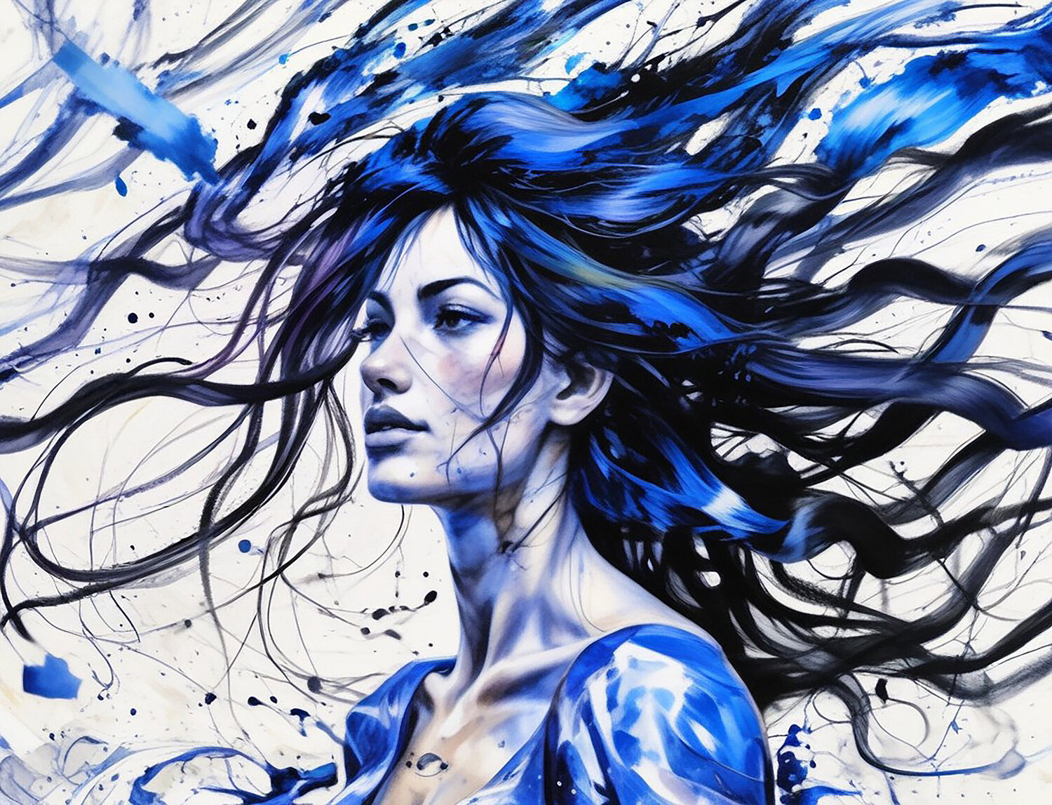 Blue Unconscious V - Limited Edition 1/9 (Work painted by hand) de Juca ...