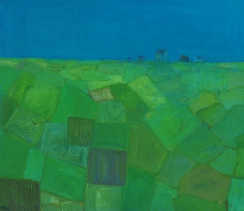 Sapphire Blue by Bridget Ryan (2021) : Painting Oil on Wood - Singulart