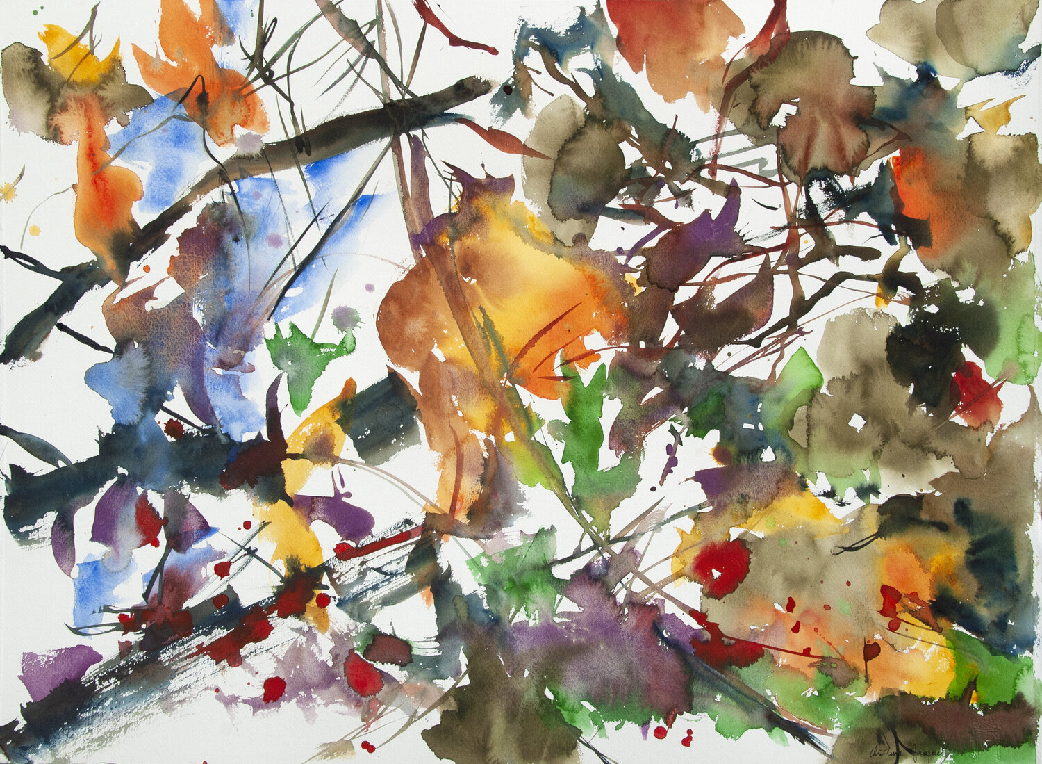 Hymne d'automne (4) by Christine Jacquel (2023) : Work on Paper ...