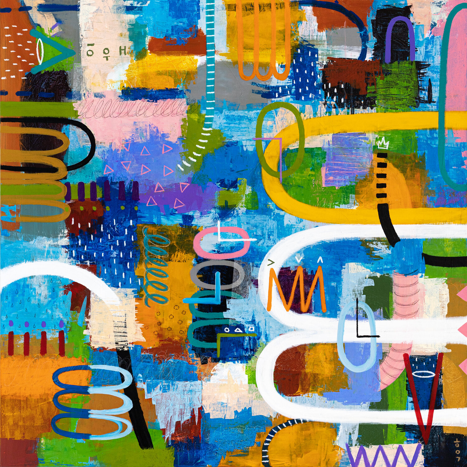 Jaemi de Hyunah Kim (2022): Pintura Acrílico, Lápiz en Lienzo - Singulart