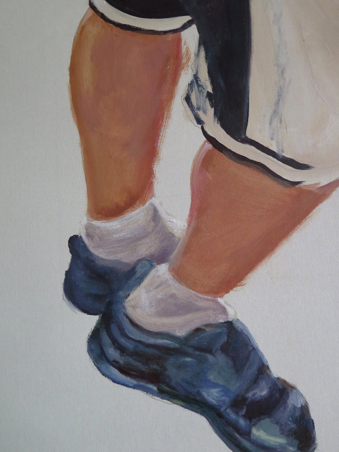 Atravesando la fila en la estación del tren en Valencia von Jesús Manuel Moreno (2023): Malerei ...