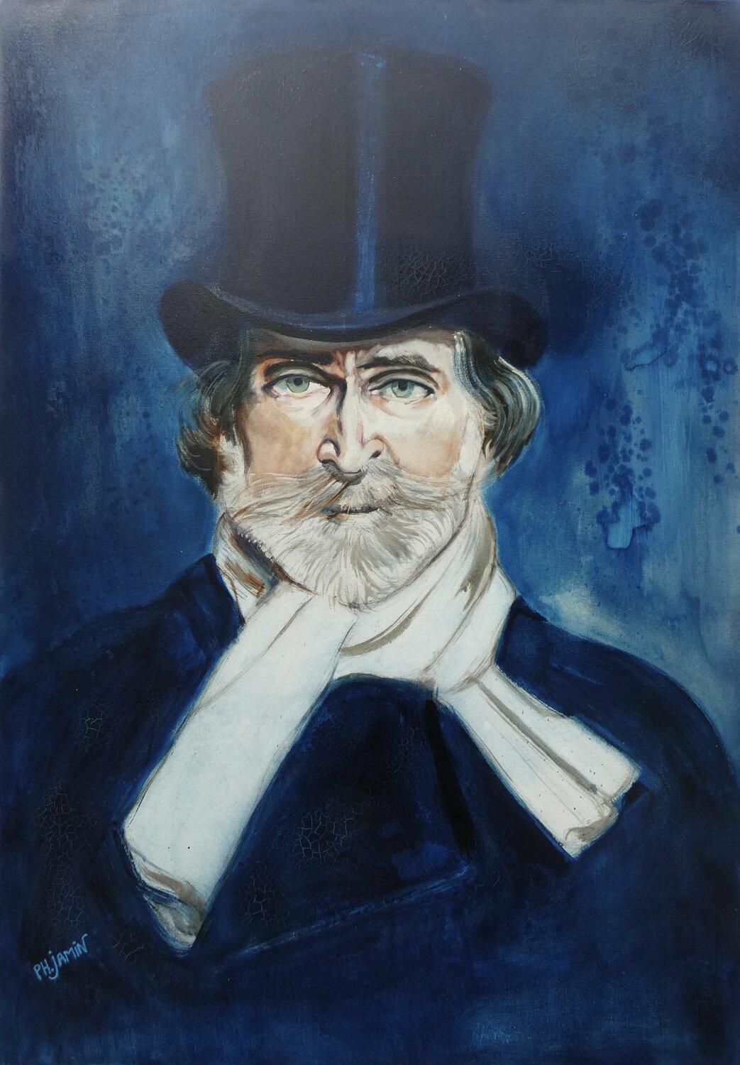 Giuseppe Verdi II by Philippe Jamin (N.D) : Painting Oil on Canvas ...