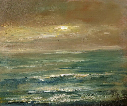 Playa al amanecer by José Luis Castrillo (2019) : Painting Oil on Linen ...