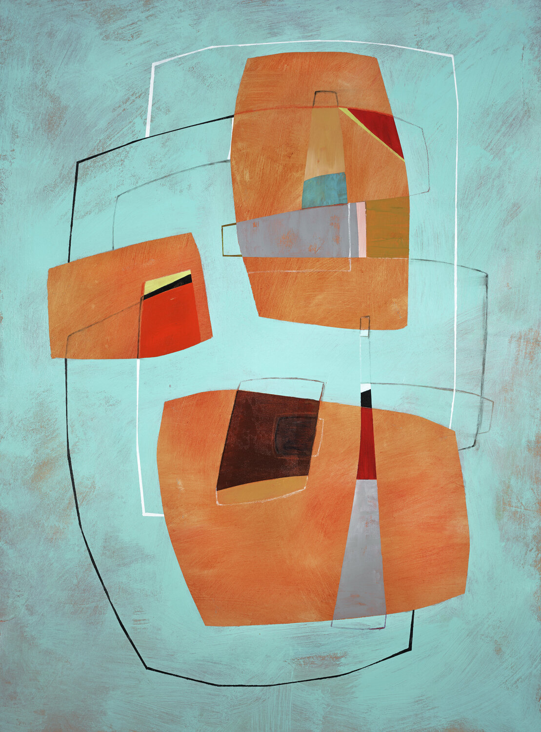 Modern Spaces 23 by Sara Abbott (2020) : Painting Acrylic, Oil on ...