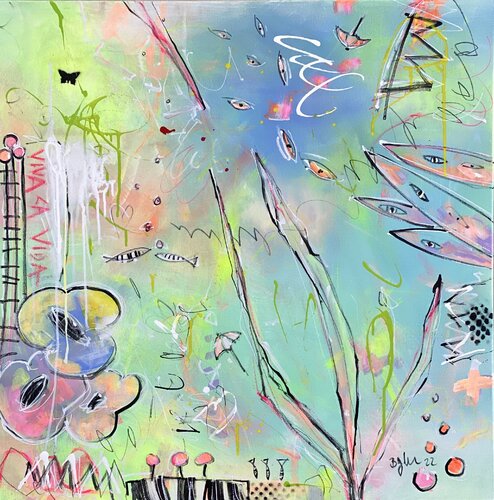 Viva la Vida No.14 by Bea Schubert (2022) : Painting Acrylic, Pastel on ...