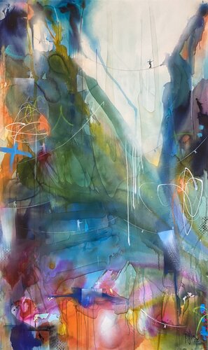 Building Bridges No.15 by Bea Schubert (2022) : Painting Acrylic ...