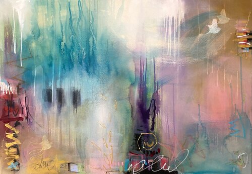 Take Me Home by Bea Schubert (2024) : Painting Acrylic, Oil Pastel on ...
