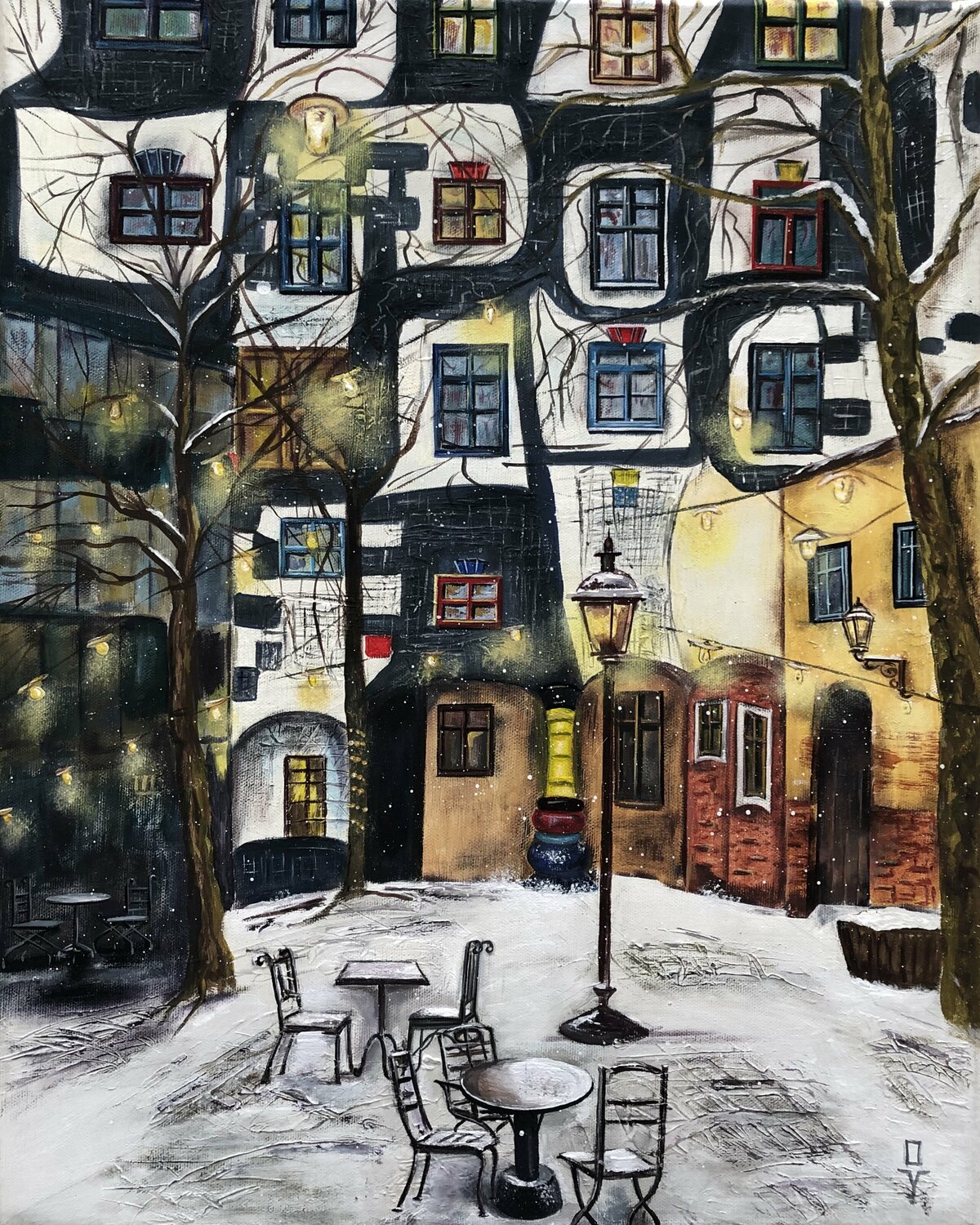 Hundertwasser House by Olga Yakunina (2020) : Painting Acrylic on ...