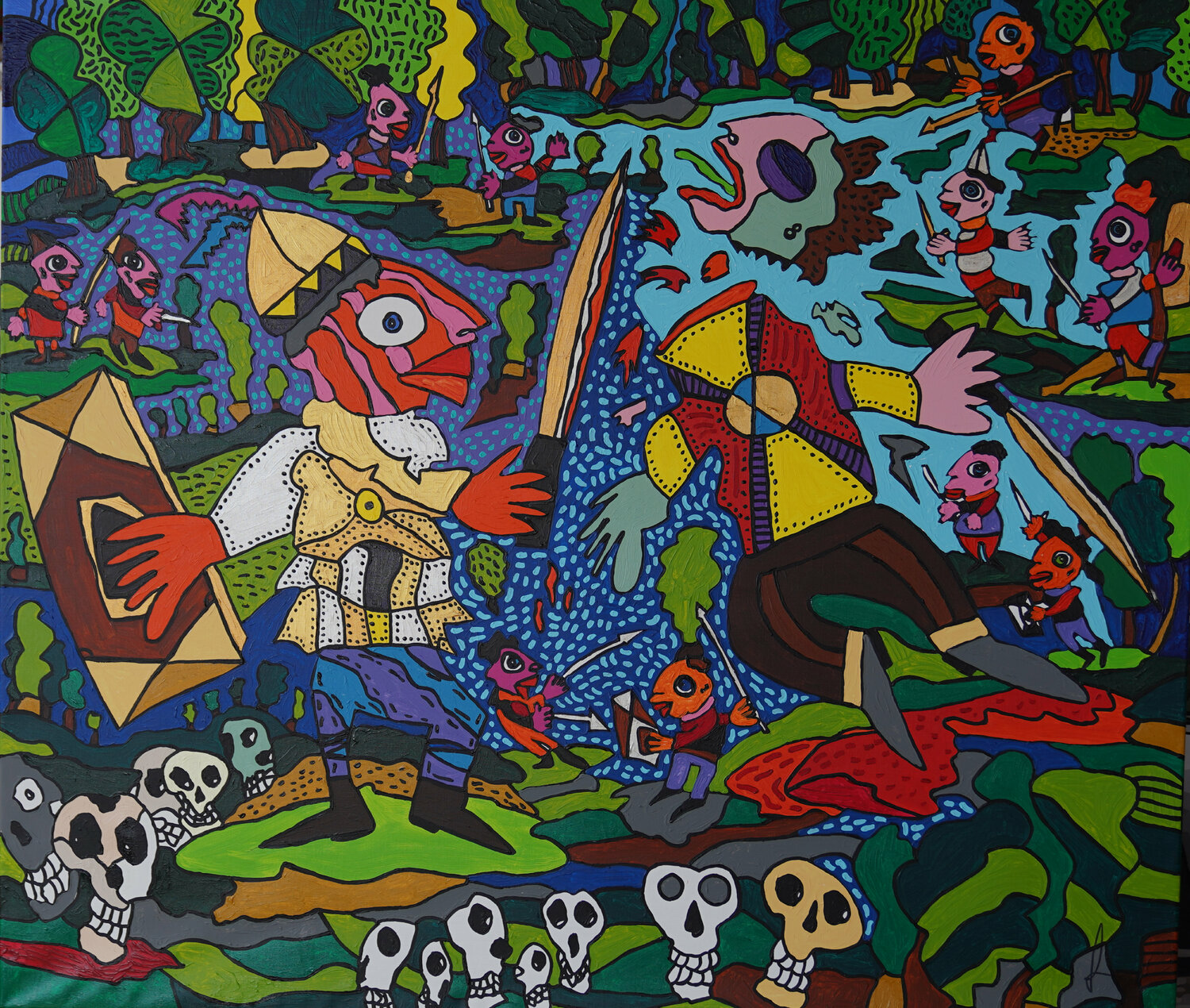 Schlacht im Teutoburger Wald von Michael Fischer-Art (2020): Malerei ...