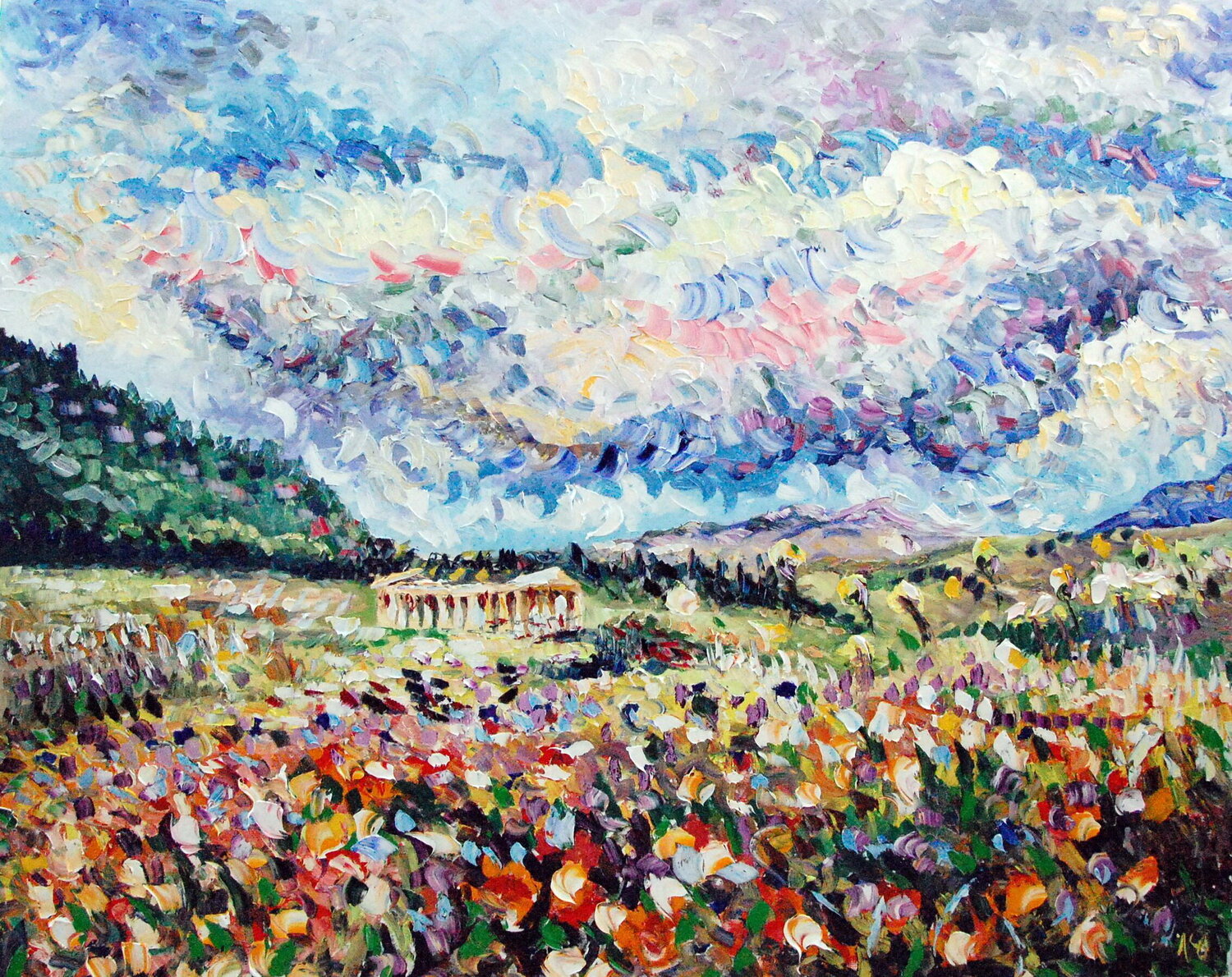 Valle dei templi by Antonino Puliafico (2020) : Painting Oil on Canvas ...