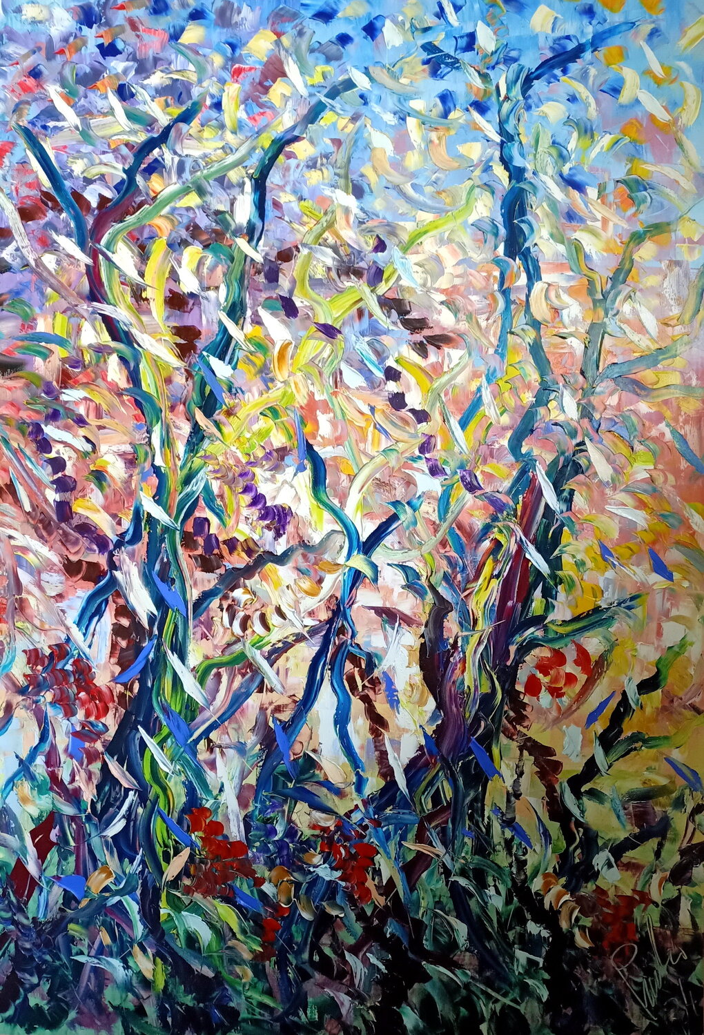 Luce e cespugli by Antonino Puliafico (2024) : Painting Oil on Canvas ...