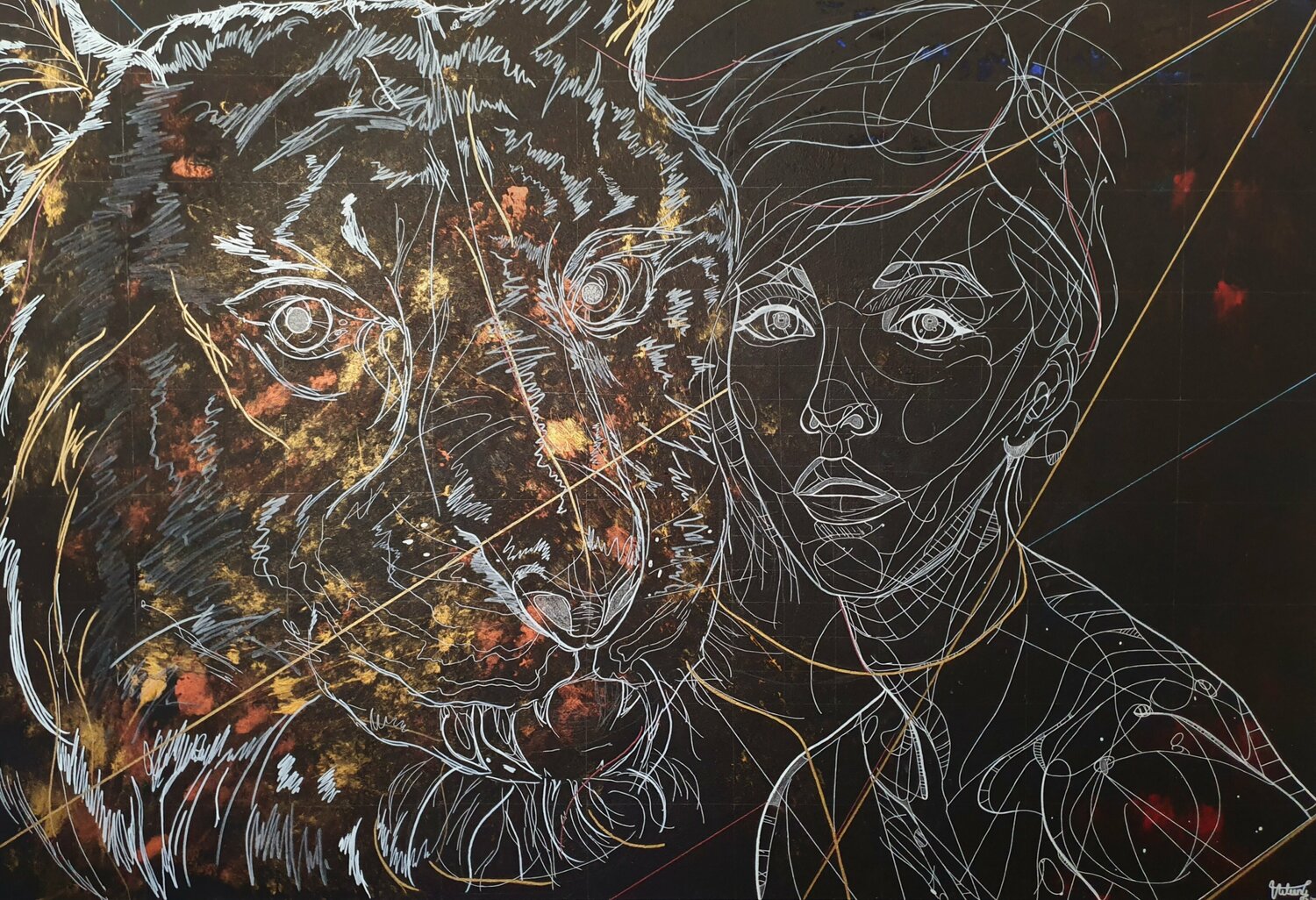Wild eyes by Virgi Aileen (2020) : Painting Acrylic, Colored Pencil on ...